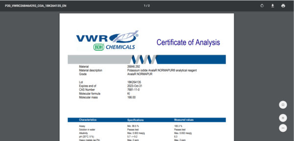 COA là gì? Hương dẫn cách lấy COA cụ thể của từng hãng hoá chất